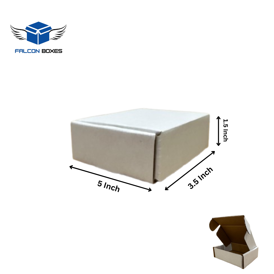 (5x3.5x1.5) White Jewellery or Wallet E-Commerce Box – Falcon Boxes